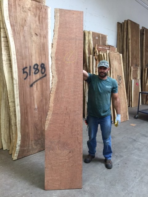 Bubinga Slab #1 Natural Edge | Tropical Exotic Hardwoods