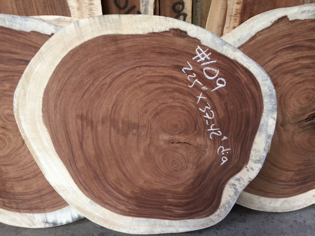 Parota Slab #109 Round | Tropical Exotic Hardwoods