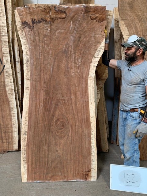 Parota Slab #122A Live Edge | Tropical Exotic Hardwoods