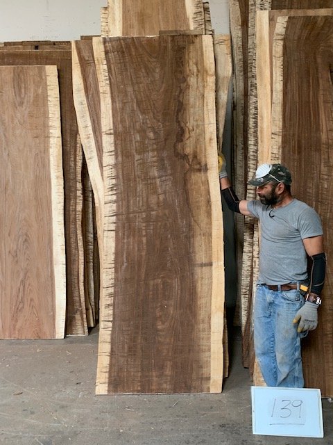 Parota Slab #139 Live Edge | Tropical Exotic Hardwoods