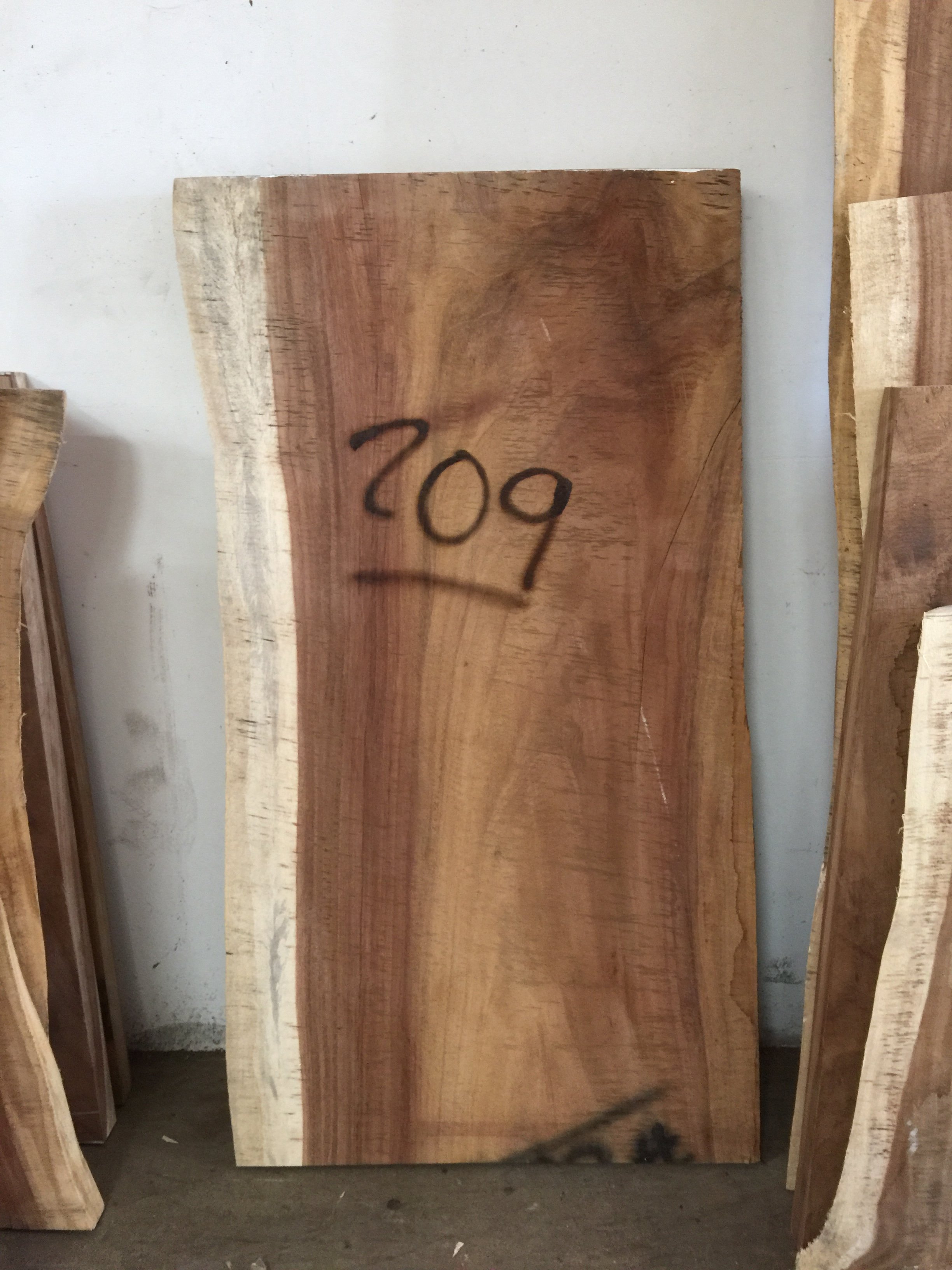 Parota Slab #209 One Live Edge | Tropical Exotic Hardwoods