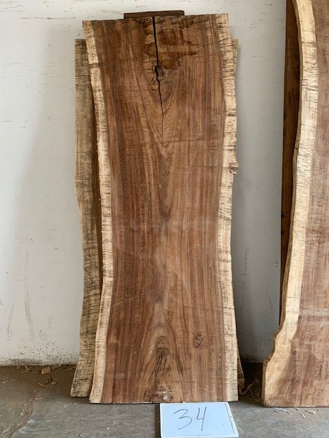 Parota Slab #34 Live Edge | Tropical Exotic Hardwoods