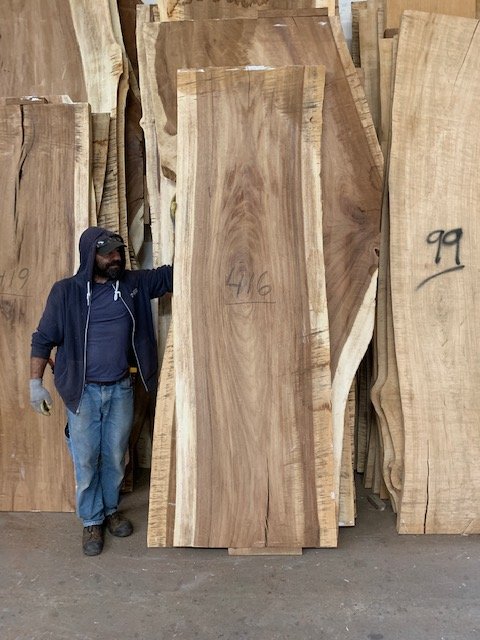 Parota Slab #416 Live Edge | Tropical Exotic Hardwoods