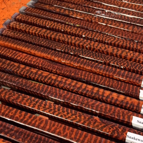 5/8" x 5/8" x 14.25" Snakewood Turning Squares | Tropical Exotic Hardwoods