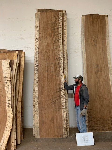Parota Slab #90 Live Edge | Tropical Exotic Hardwoods