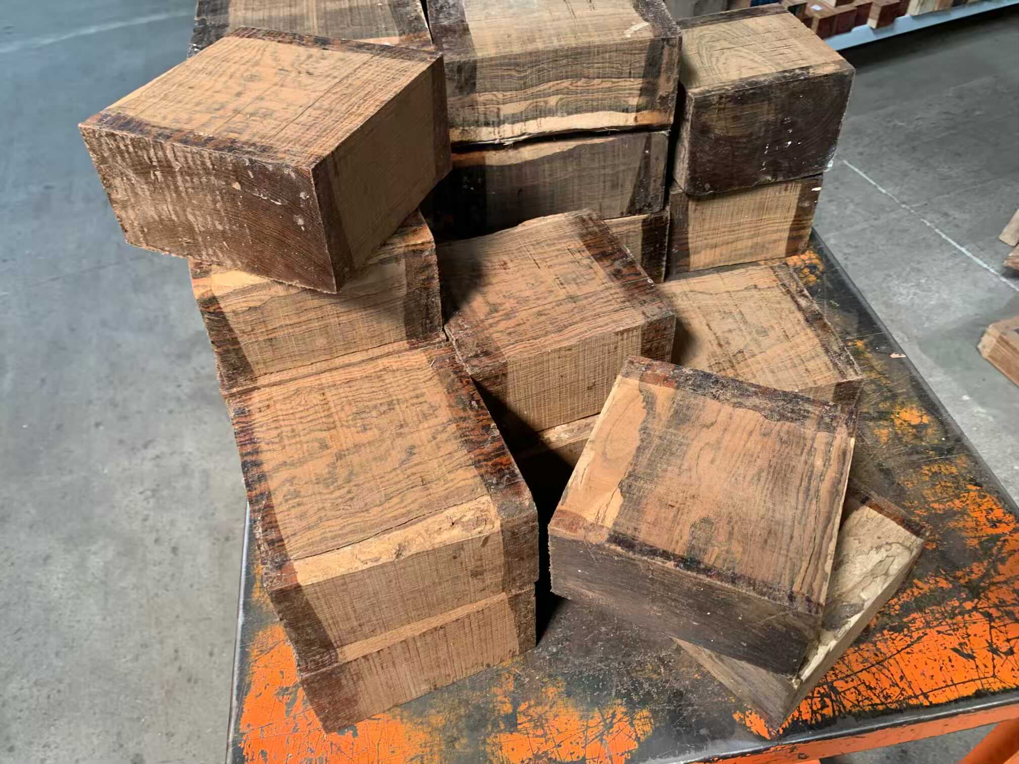 3 pcs 3" x 6" x 6" Bocote Bowl Blanks | Tropical Exotic Hardwoods