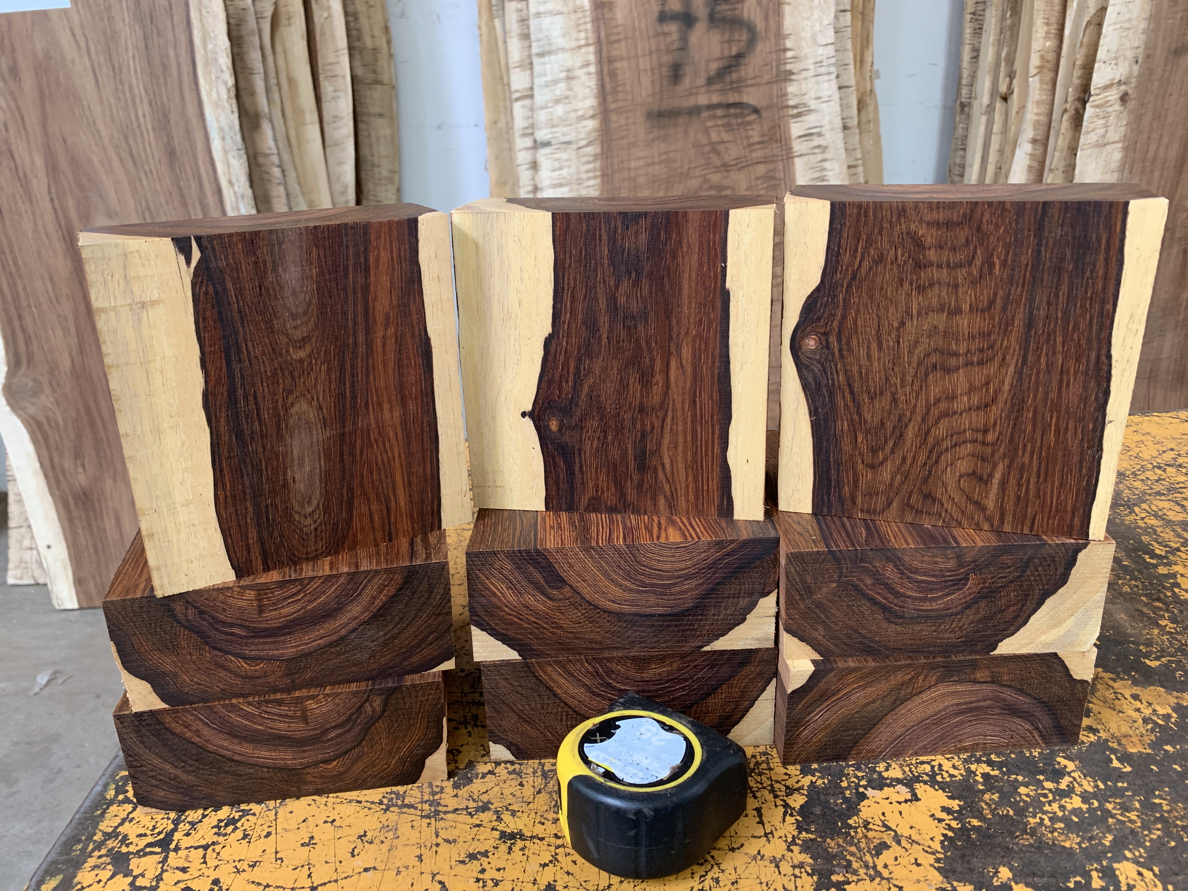 2.5" x 6.5" x 6.5" Cocobolo Bowl Blanks | Tropical Exotic Hardwoods