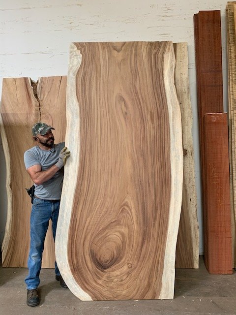 Parota Slab #5191 Live Edge | Tropical Exotic Hardwoods