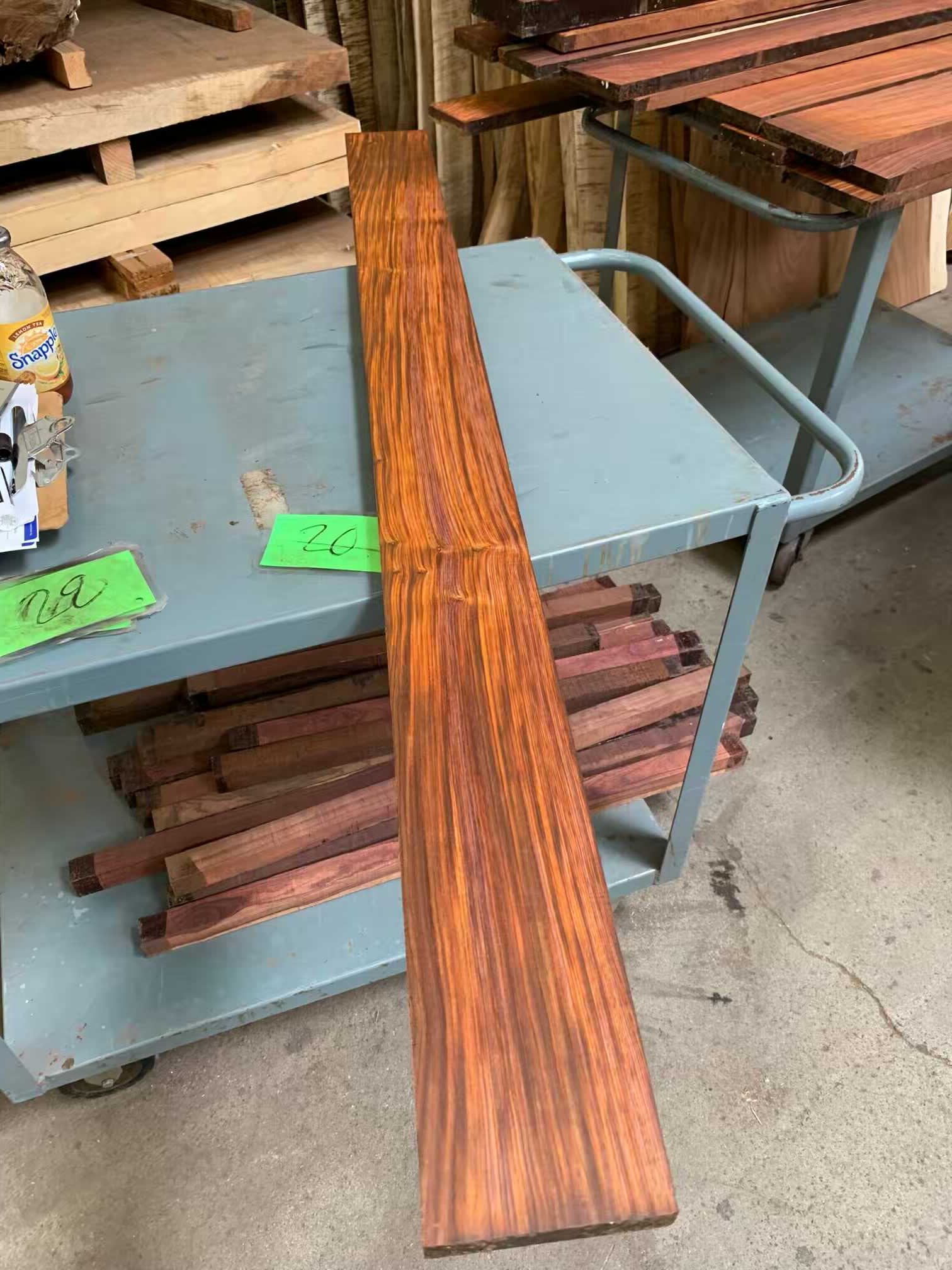 Cocobolo Lumber (Vertical Grain) LCM20 | Tropical Exotic Hardwoods