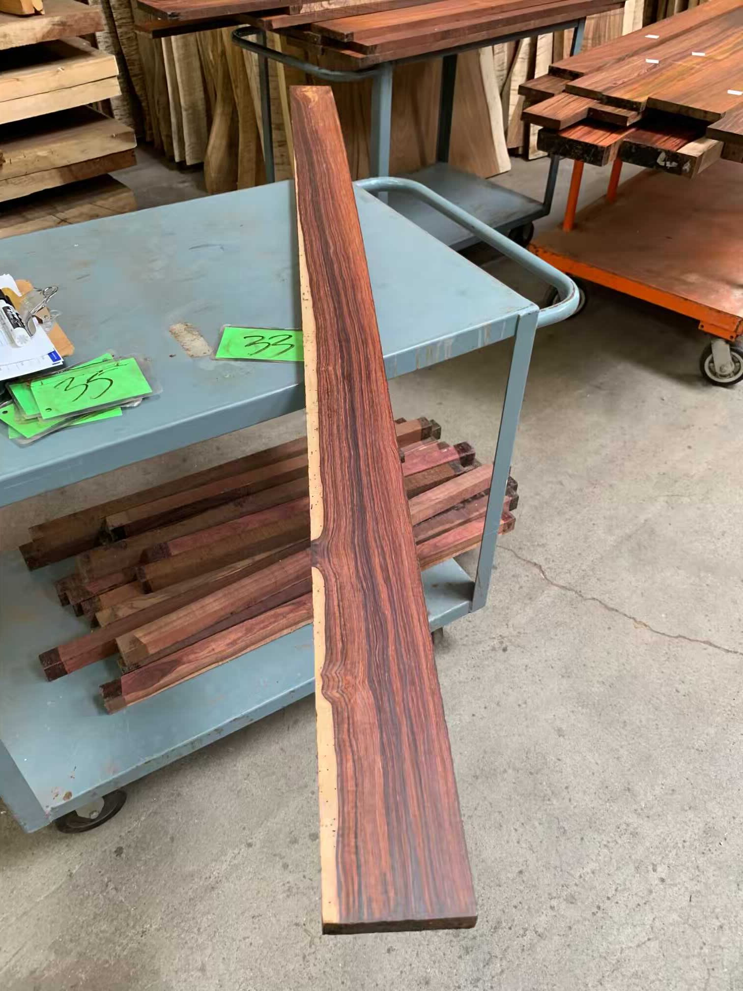 Cocobolo Lumber (Vertical Grain) LCM33 | Tropical Exotic Hardwoods
