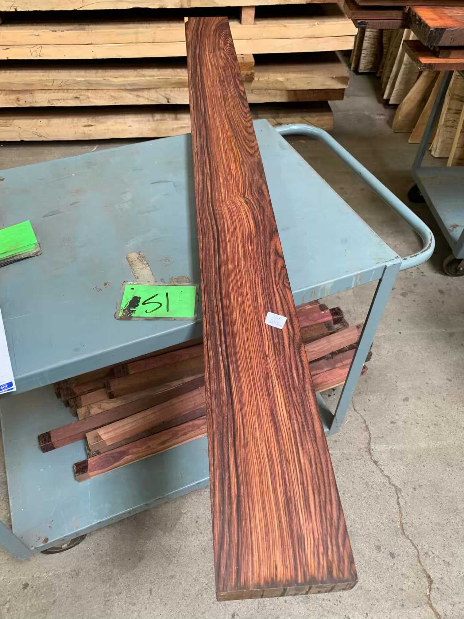 Cocobolo Lumber Vertical Grain Lcm51 Tropical Exotic Hardwoods 9987