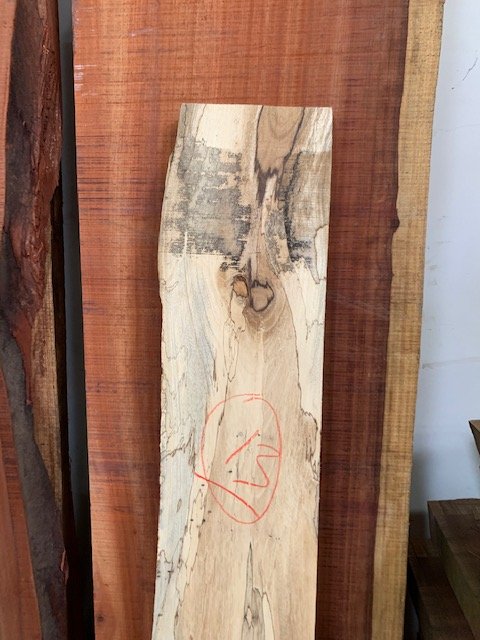 Spalted Mango Slab #13 One Live Edge | Tropical Exotic Hardwoods