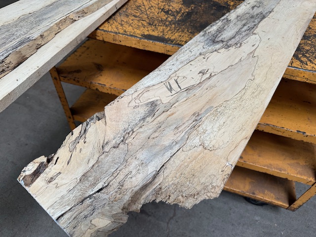 Spalted Mango Slab #11 Partial Live Edge | Tropical Exotic Hardwoods