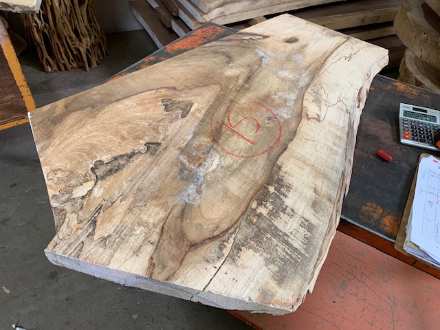 Spalted Mango Slab #15 One Live Edge | Tropical Exotic Hardwoods
