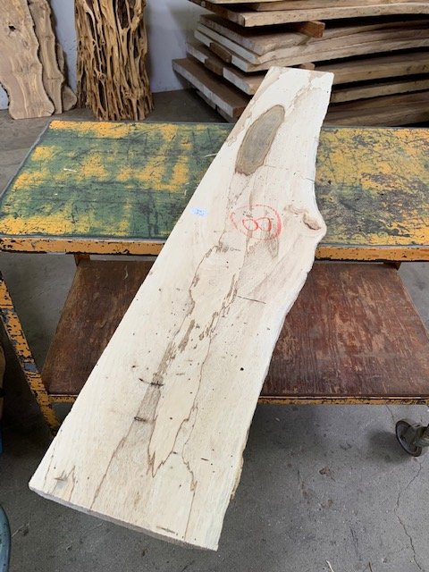Spalted Mango Slab #8 One Live Edge | Tropical Exotic Hardwoods