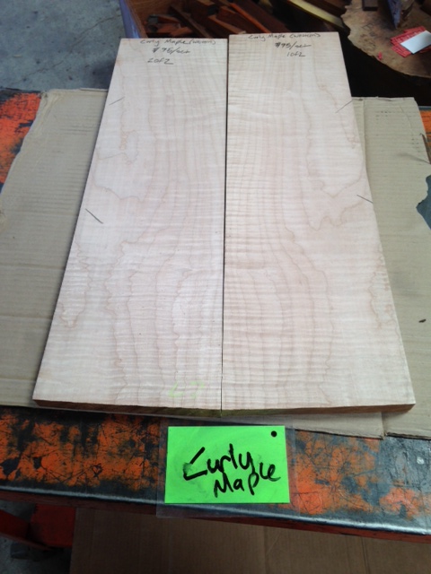 Curly Maple Guitar Set 2pc MMPC1 | Tropical Exotic Hardwoods