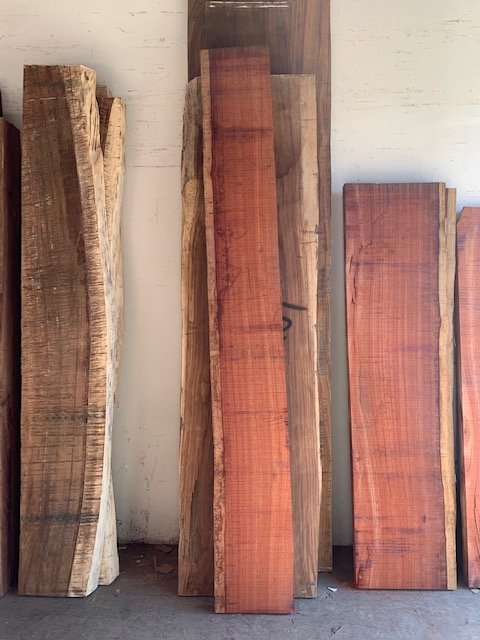 Padauk (Padouk) Slab #21 One Live Edge | Tropical Exotic Hardwoods