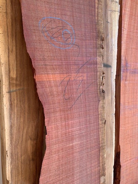 Padauk (Padouk) Slab #25 One Live Edge | Tropical Exotic Hardwoods