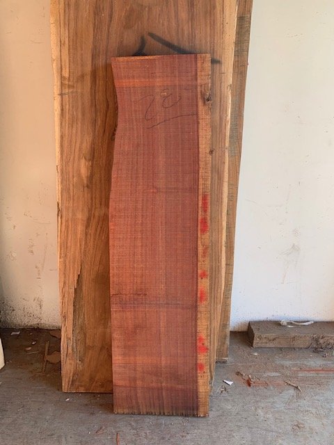Padauk (Padouk) Slab #28 One Live Edge | Tropical Exotic Hardwoods