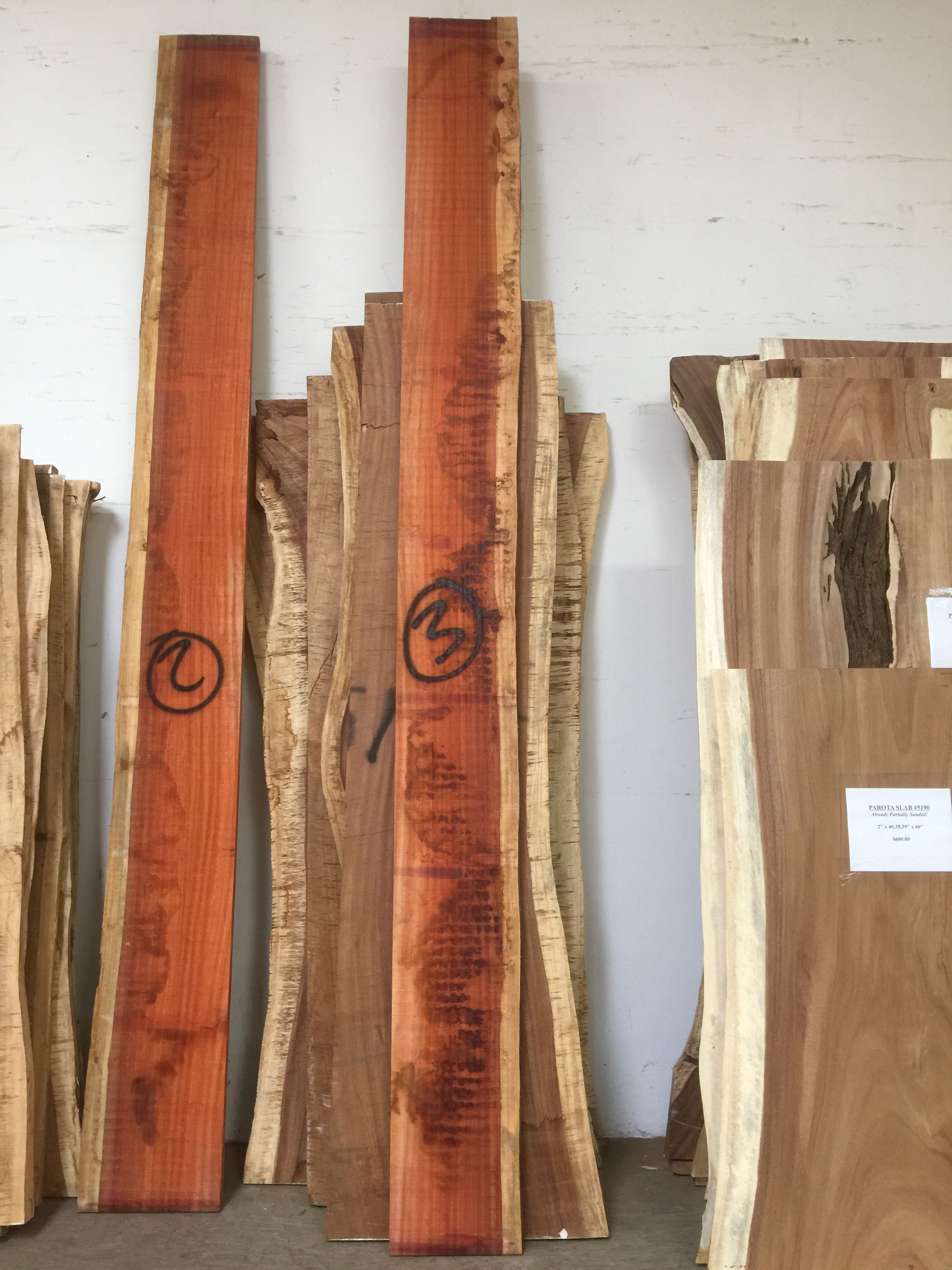 Padouk Slab #3 One-Live Edge | Tropical Exotic Hardwoods