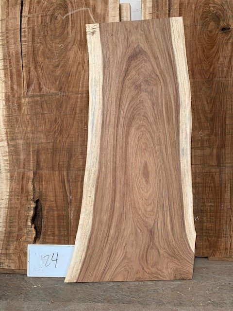 Parota Slab #124 Live Edge | Tropical Exotic Hardwoods