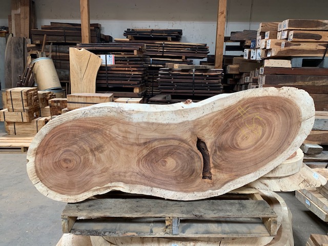Parota Slab #153 Live Edge | Tropical Exotic Hardwoods