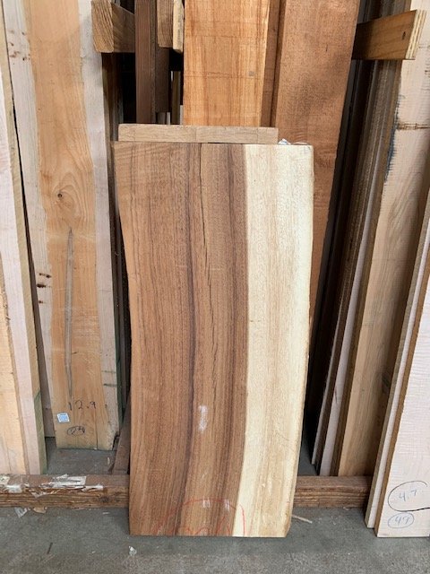 *Parota Slab #418 One Live Edge | Tropical Exotic Hardwoods