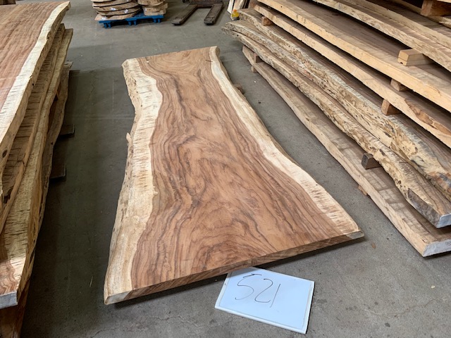 Parota Slab #521 Live Edge | Tropical Exotic Hardwoods