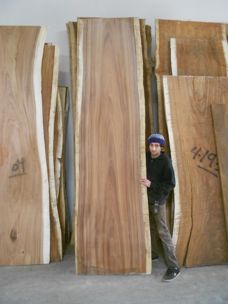 Parota Slab #5266 Live Edge | Tropical Exotic Hardwoods