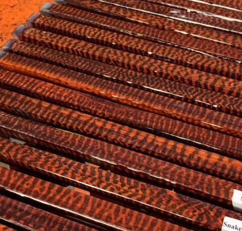 3/4" x 3/4" x 14.25" Snakewood Turning Squares | Tropical Exotic Hardwoods