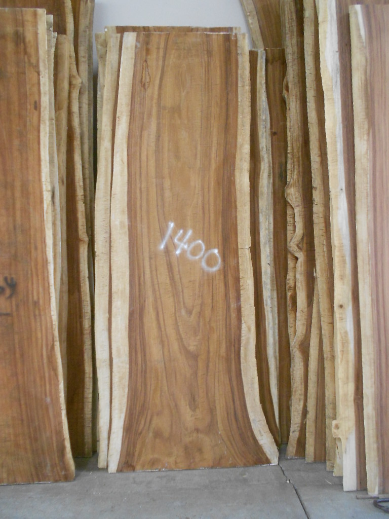 Parota Slab #1400 Live Edge | Tropical Exotic Hardwoods