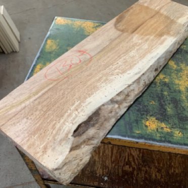Spalted Mango Slab #130 One Live Edge | Tropical Exotic Hardwoods